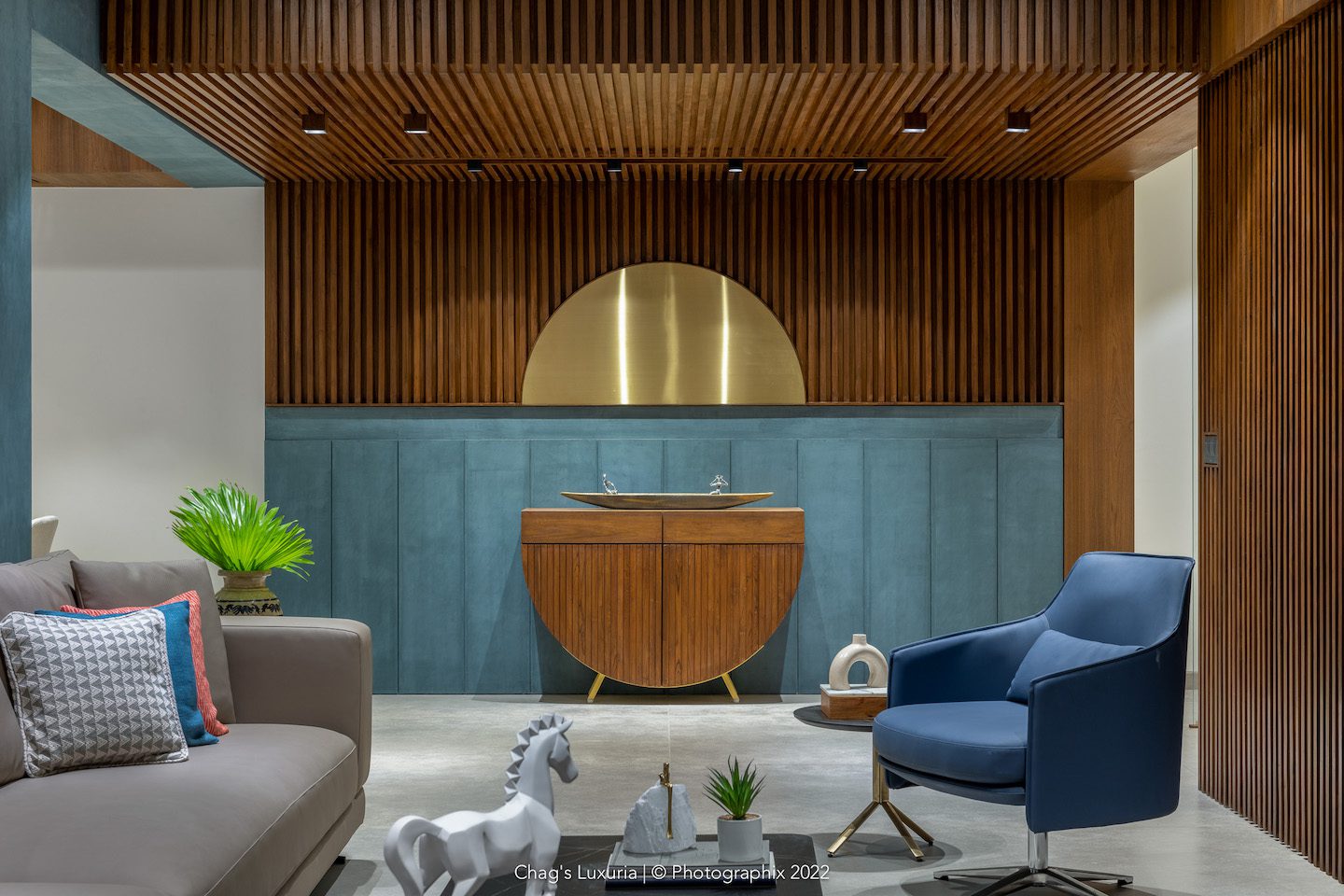 A 4BHK show flat, designed in a modern contemporary style - India ...