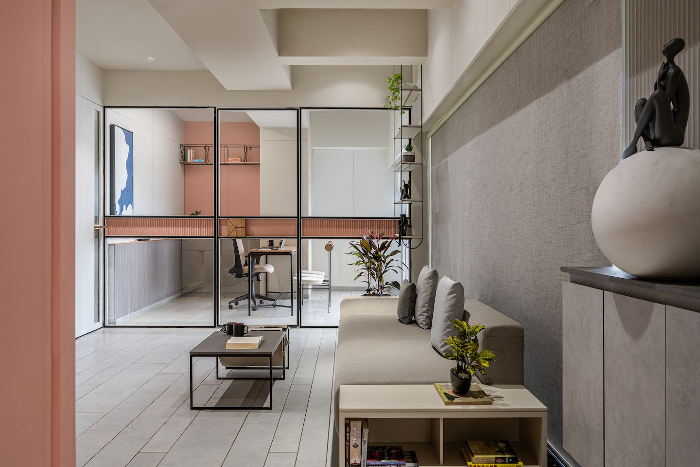A dark, dingy space turns into a vibrant and functional corporate ...